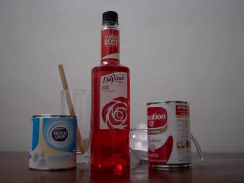 Sirap Bandung Drink Recipe: Rose Syrup Milk - The Roaming Fork